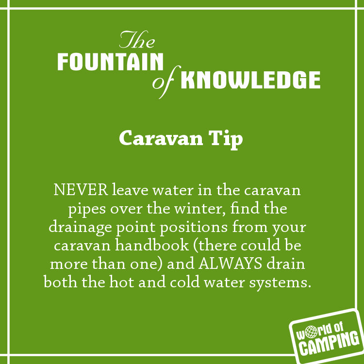 Drain Your Caravan Water System In Winter – World Of Camping