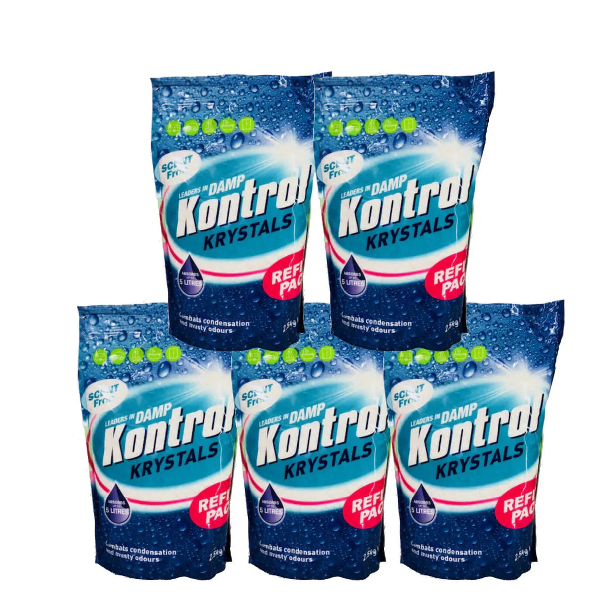 5 x Kontrol Krystals 2.5kg Refill Pack | World of Camping | Moisture ...